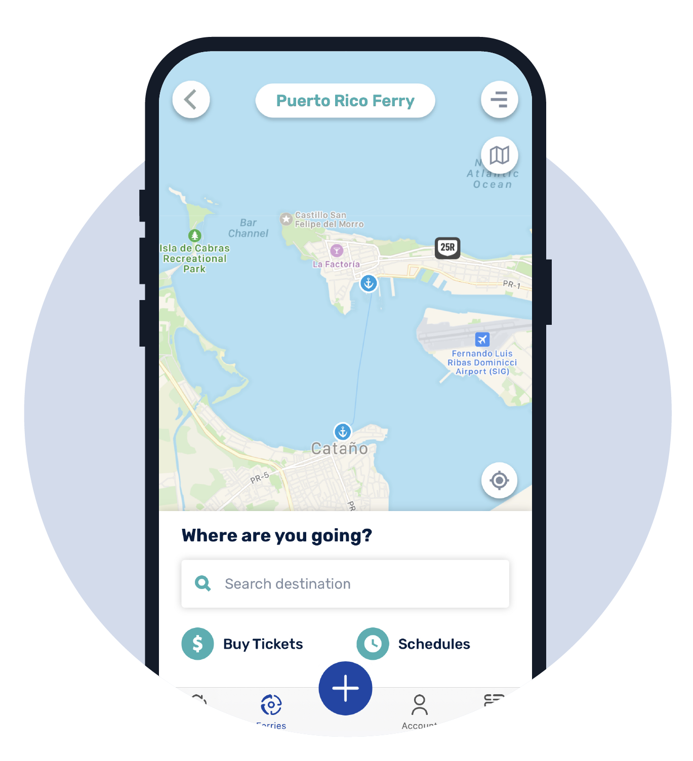 Application Guide - Puerto Rico Ferry at anchor by Hornblower