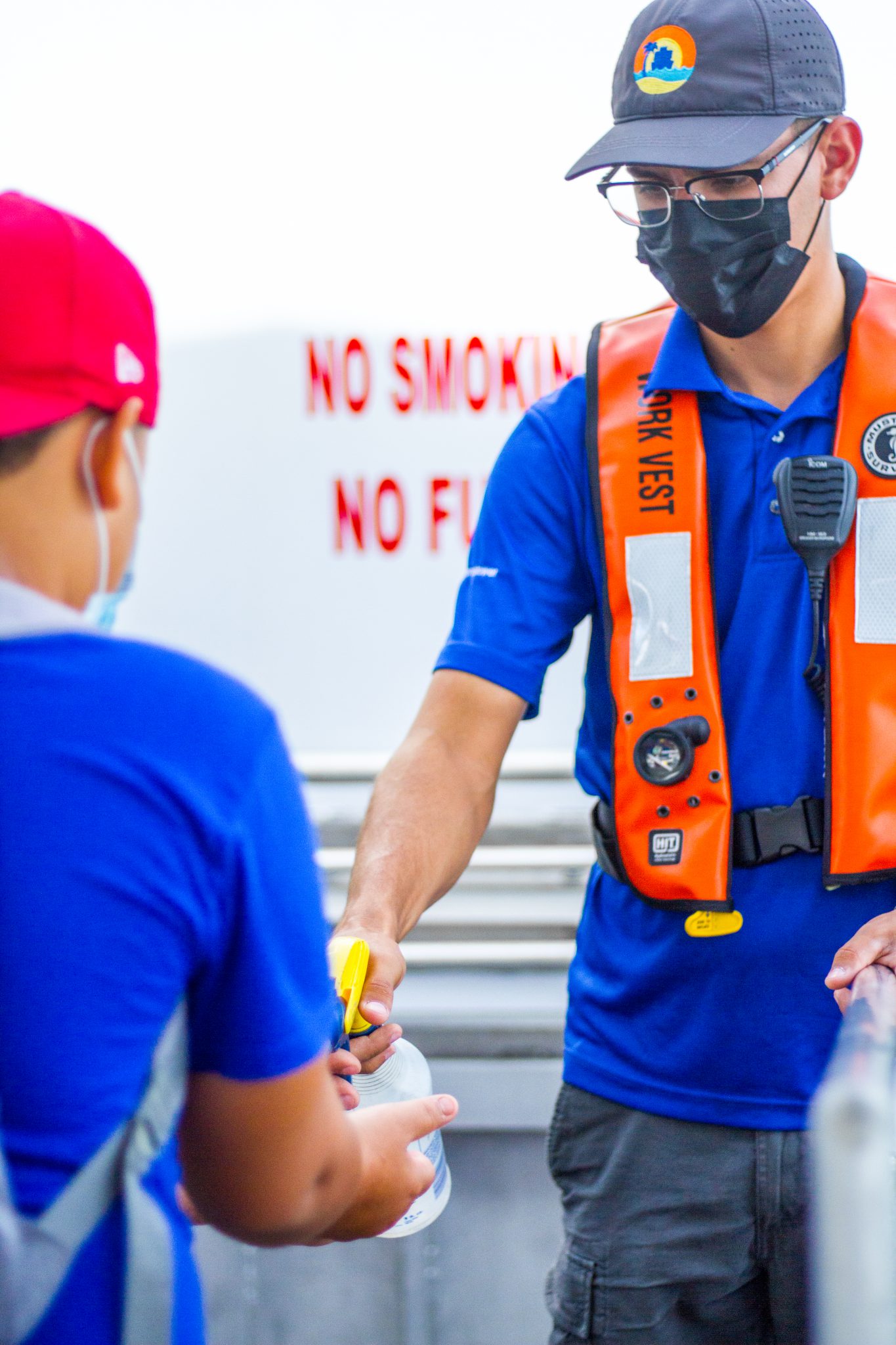 Employment Opportunities - Puerto Rico Ferry anchored by Hornblower