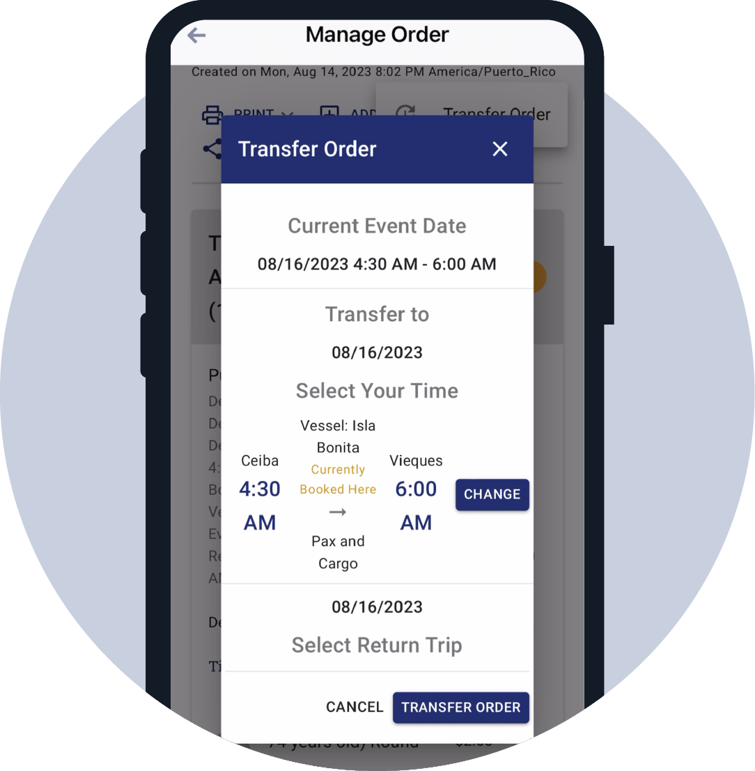 Application Guide - Puerto Rico Ferry at anchor by Hornblower